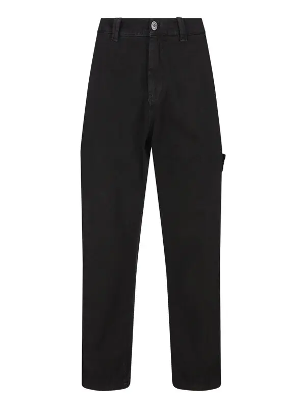Stone Island Cargo Pants With Snap Fastening - Blue