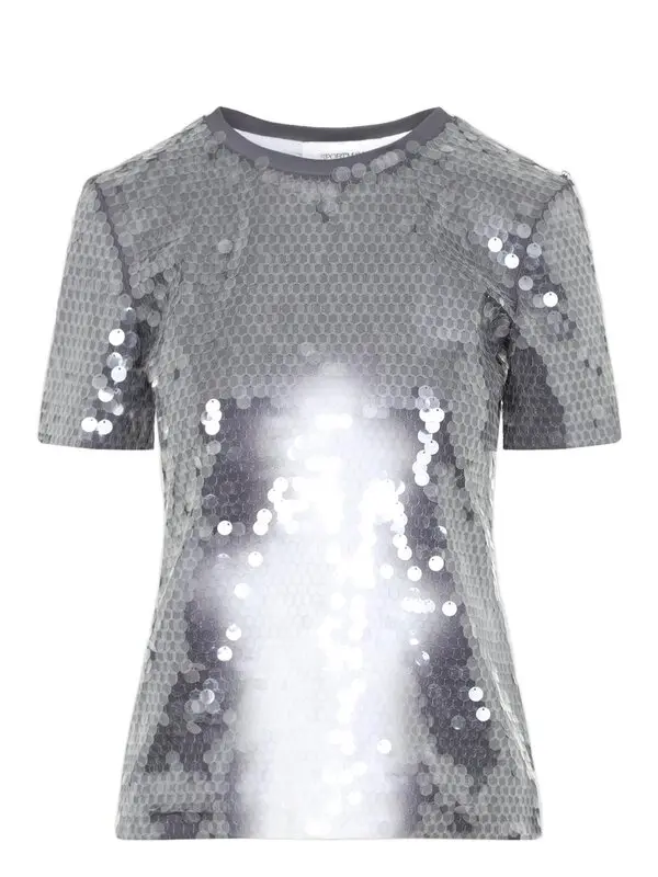 Sportmax Sequin Embellished T-shirt - Grey