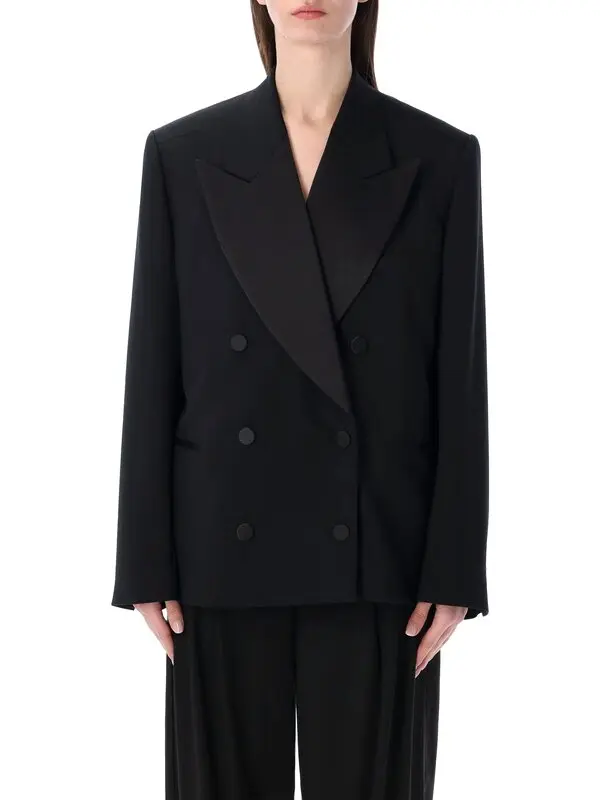 Dries Van Noten Double-breasted Wool-blend Blazer - Black