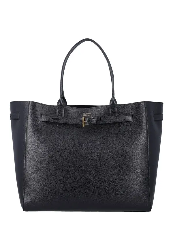 TOM FORD Mini Calf Leather Bag - Nero
