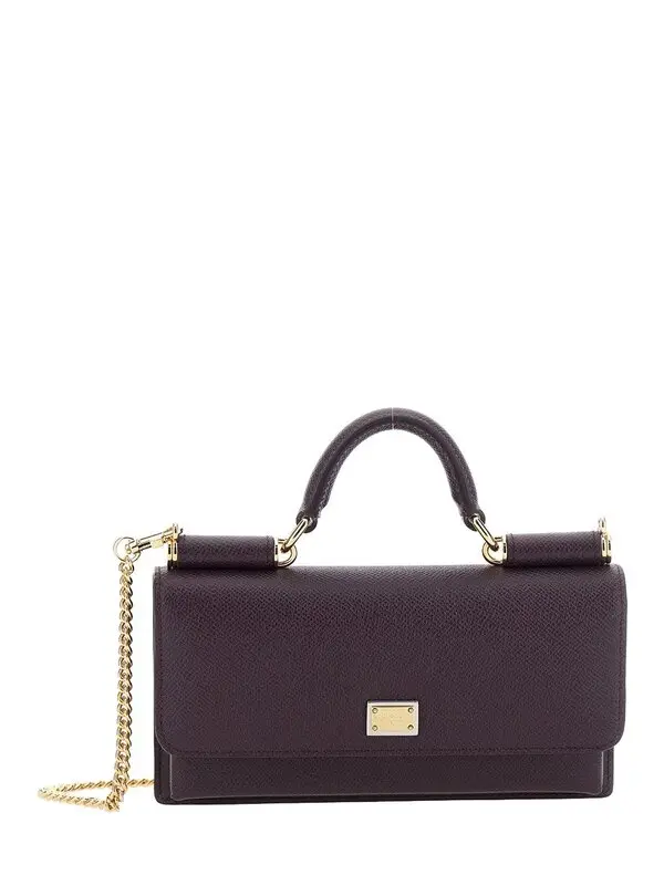 Dolce & Gabbana Leather Mini Bag With Magnetic Fastening - Rosso