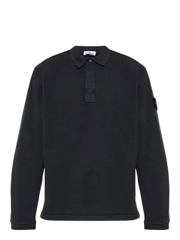 Stone Island Comfort Fit Contrast Fabric Sweatshirt - Blu