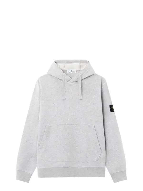 Stone Island Drawstring Hooded Sweater With Pouch Pocket - Grigio