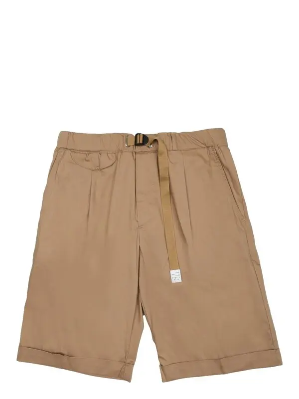 WHITE SAND Belted Mini Shorts - Brown
