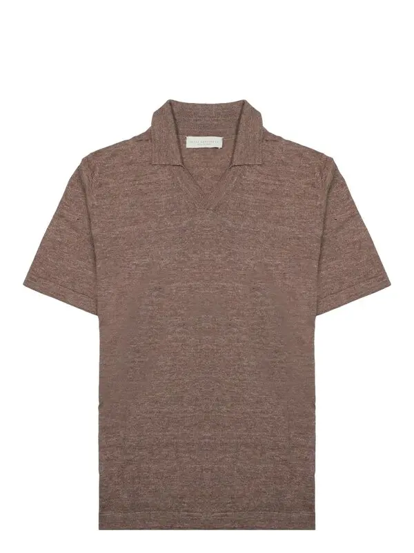 LUIGI GENTILE Classic Cotton Polo For - Brown