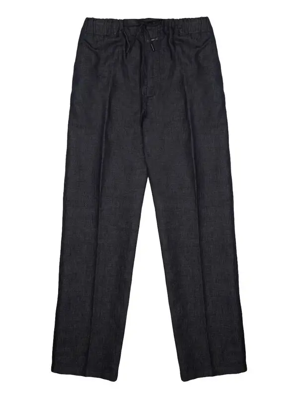 Closed Linen Blend Drawstring Trousers - Denim