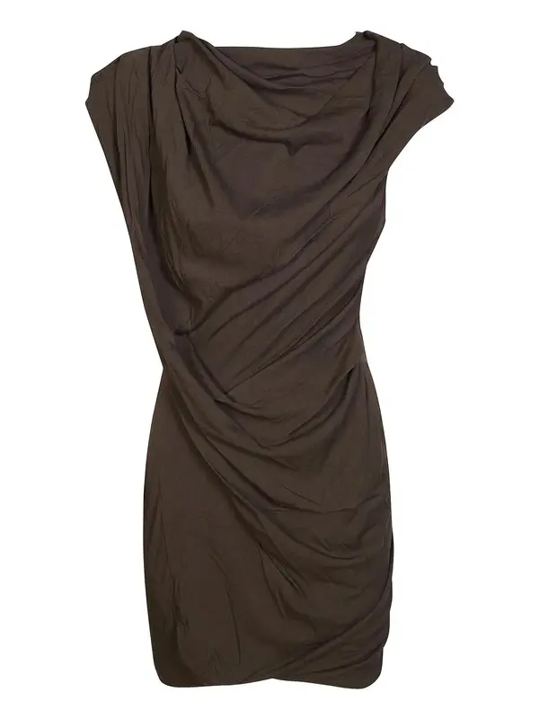 ENTIRE STUDIOS Draped Mini Dress - Marrone