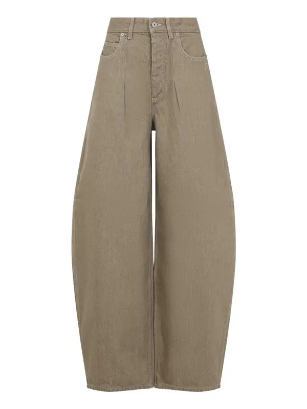Jacquemus The Ovalo Mini Denim Jeans - Brown