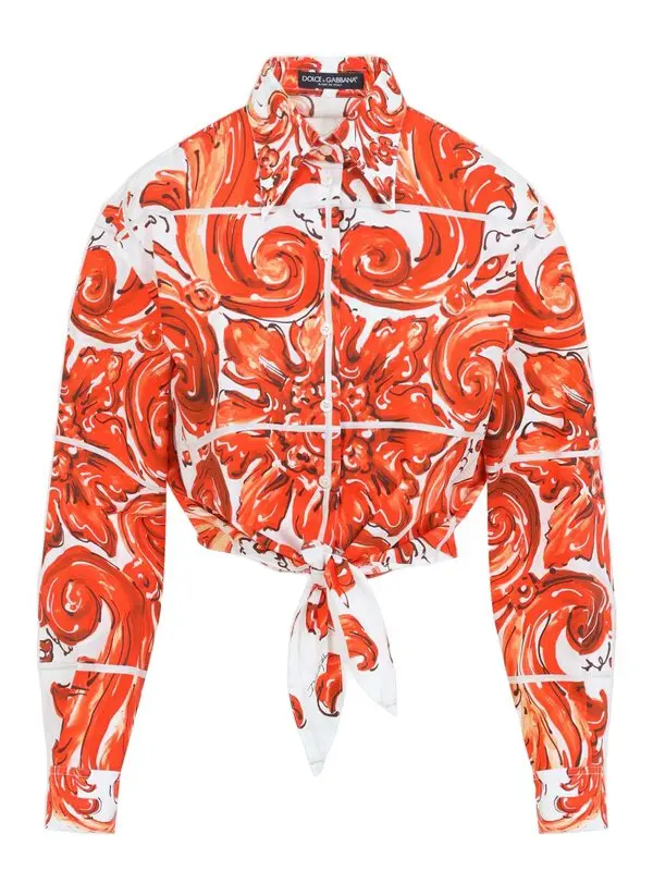 Dolce & Gabbana Floral Cotton Shirt Fw26 - Multicolour