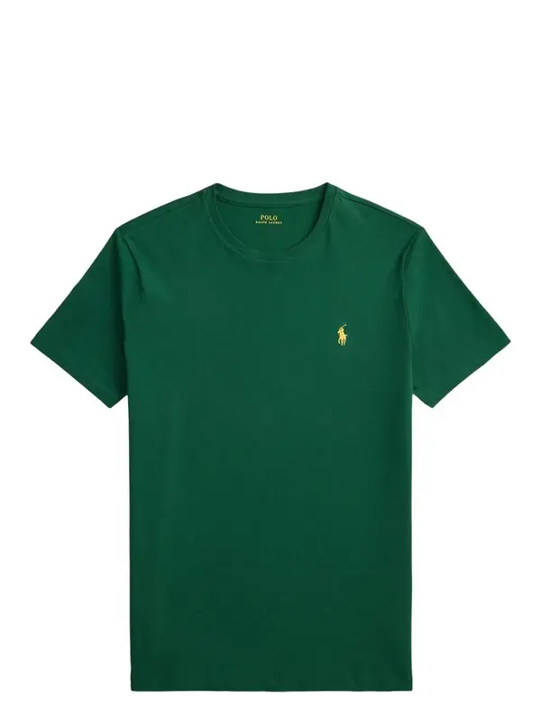 Ralph Lauren Crewneck T-shirt With Signature Embroidered Pony Size - Green