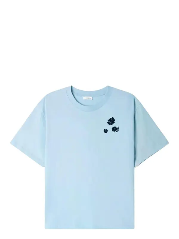 Sandro Floral-print T-shirt - Blue