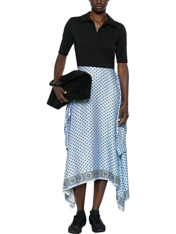 Maje Floral-print Asymmetric Dress - Blue
