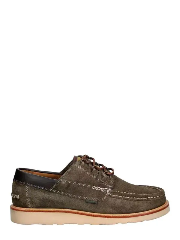 Barbour Murtun Contrast-stitch Derby Shoes - Grey