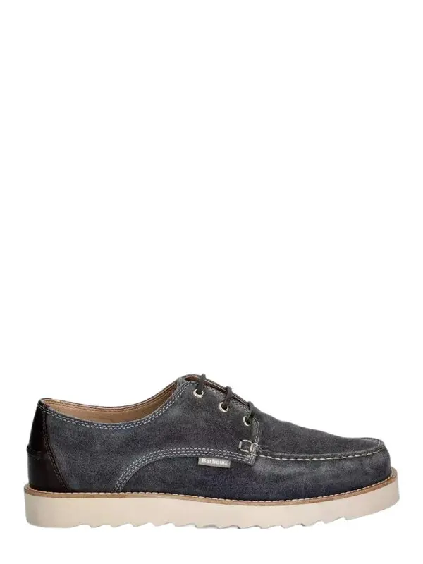 Barbour Moc-toe Suede Derby Shoes - Grey