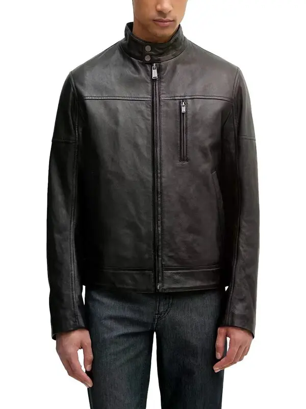 TRUSSARDI Zip-up Jacket With Chest Pocket - Black