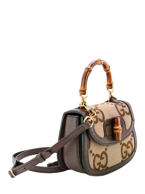 Gucci Jumbo Gg Canvas Mini Crossbody Bag - Brown