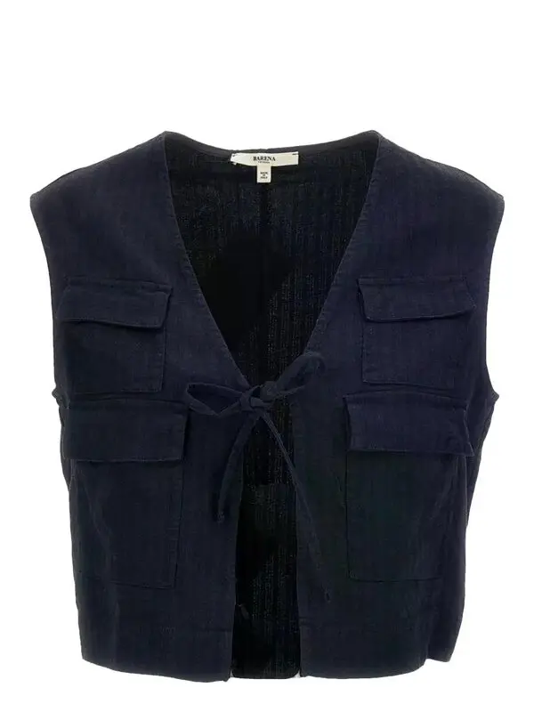 Barena Venezia Patch Pocket Sleeveless Top - Blue