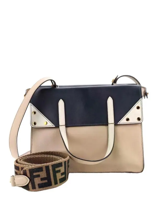 Fendi Flip Leather Small Tote Bag - Multicolour