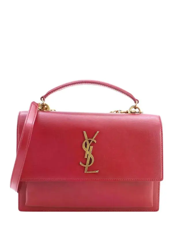 Saint Laurent Sunset Top Handle Shoulder Bag - Red