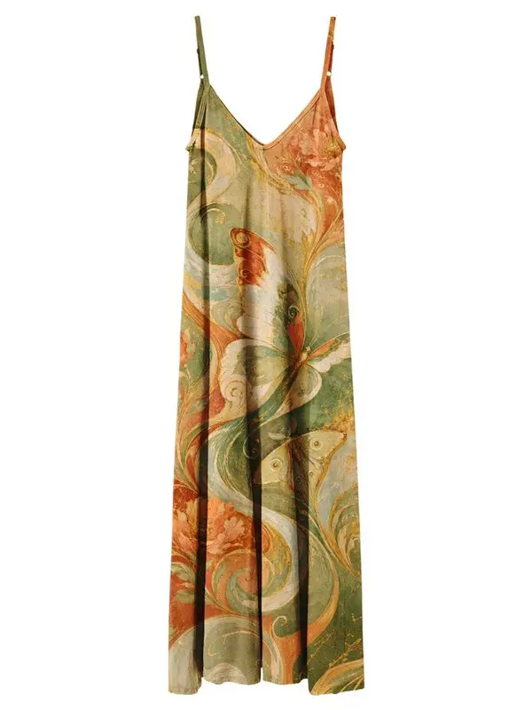 ALOHA FROM DEER Terracotta Wings Maxi Dress - Orange