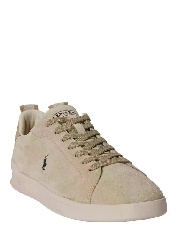Polo Ralph Lauren Logo-embroidered Suede Sneakers - Neutrals