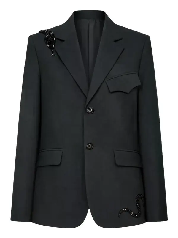 Zadig&Voltaire Vanille Crystal-embellished Blazer - Black