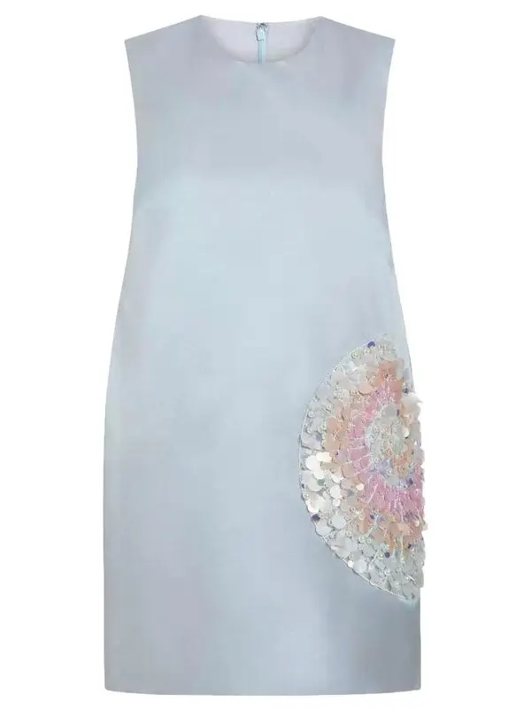 MARKARIAN Embellished Cocoon Mini Dress - Blue