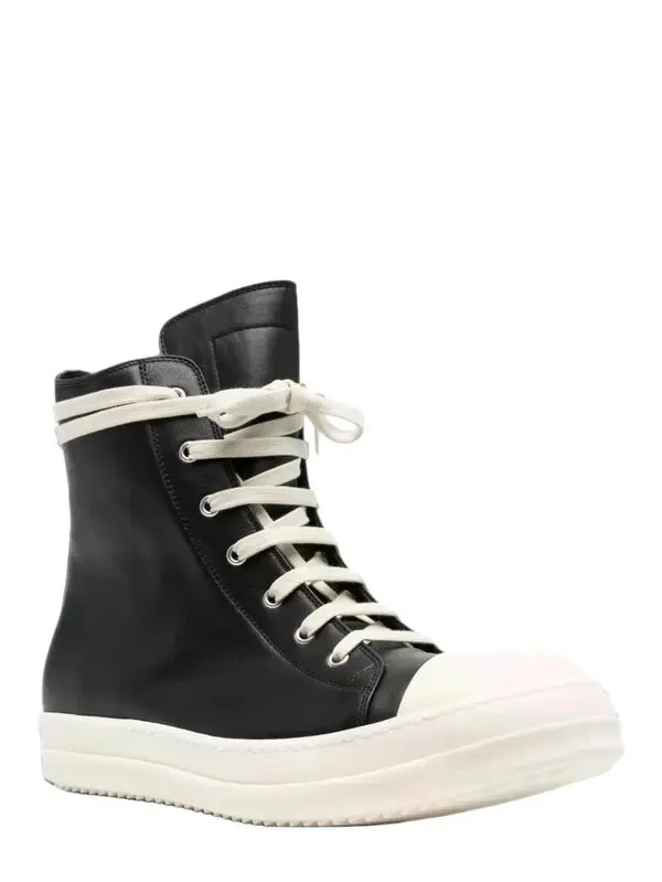 Rick Owens High-top Lace-up Sneakers - Black