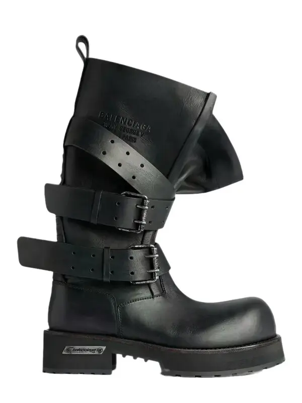 Balenciaga Venom Buckle Boots - Black