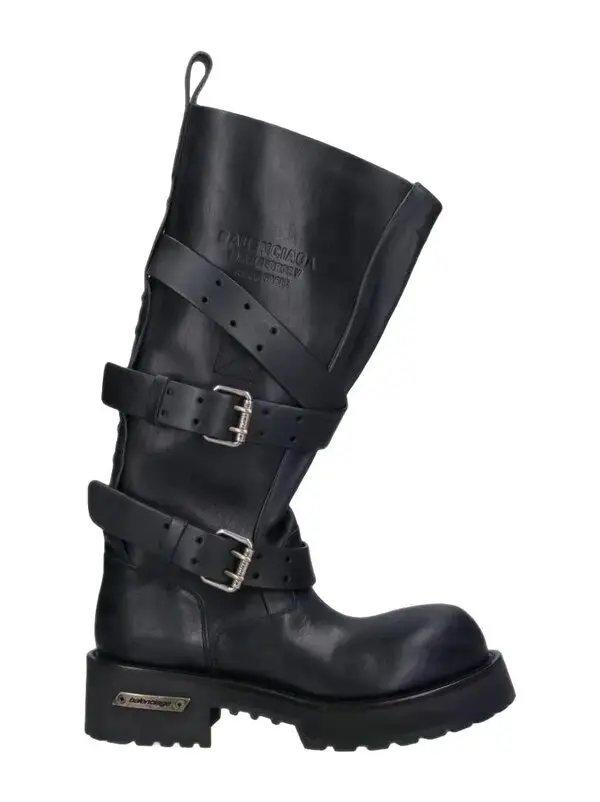 Balenciaga Venom Buckle Boots - Black