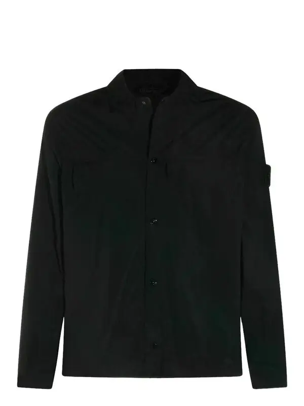 Stone Island Logo-patch Shirt - Black