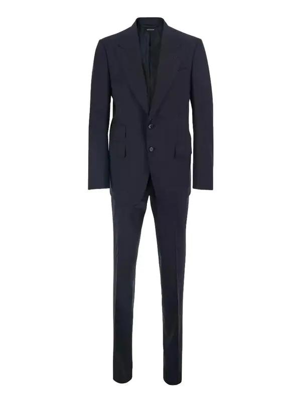 TOM FORD Shelton Peak-lapel Single-breasted Suit - Blue
