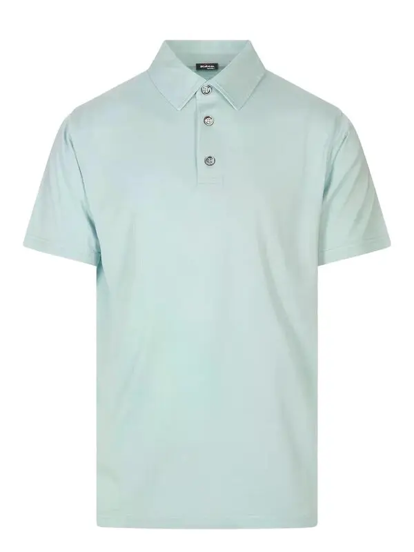 Kiton Short-sleeve Polo Shirt - Blue