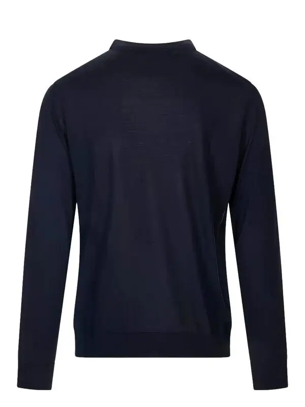 Kiton Crew Neck Long Sleeve Sweater - Blue