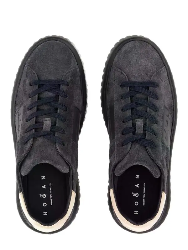 Hogan H-stripes Suede Sneakers - Blue