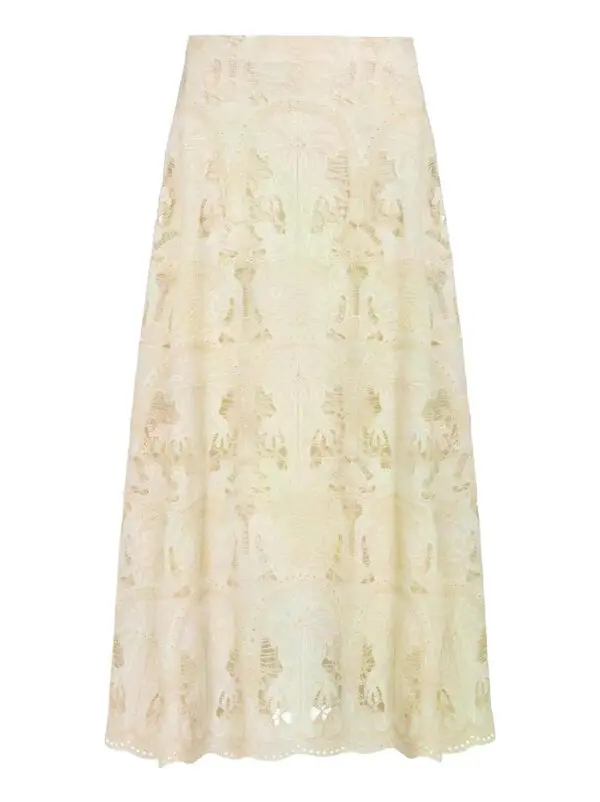 MARIE OLIVER Emryn Midi Skirt - Neutrals