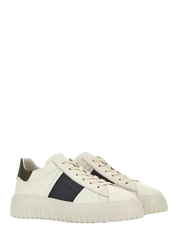 Hogan H-stripes Nappa Leather Sneakers - Neutrals