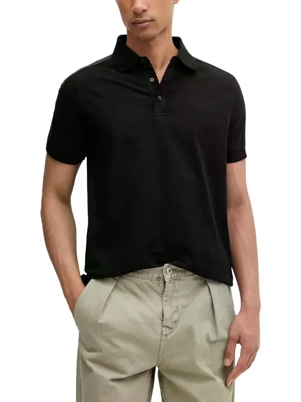 Karl Lagerfeld Logo-tape Polo Shirt - Black