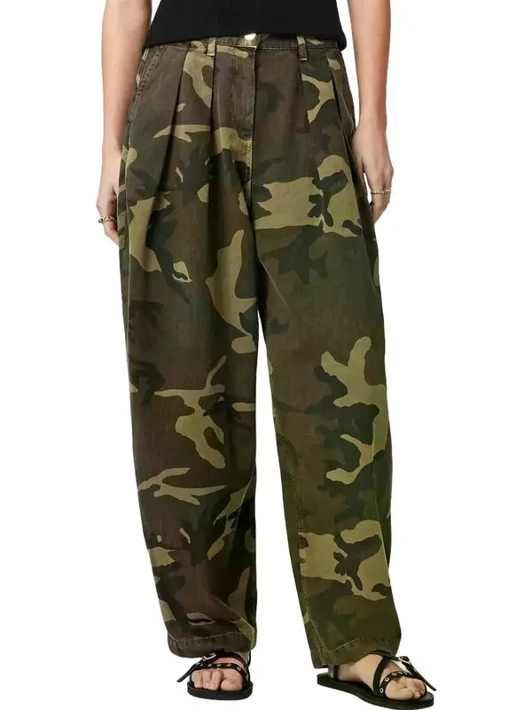 ALLSAINTS Camouflage Print Pleated Trousers - Green