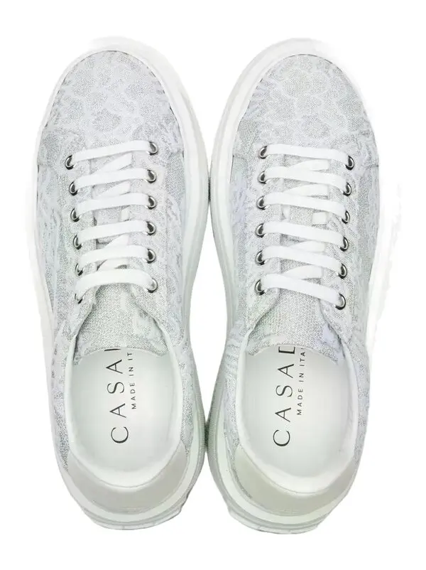 Casadei Nexus Rigel Glitter-finish Sneakers - Silver