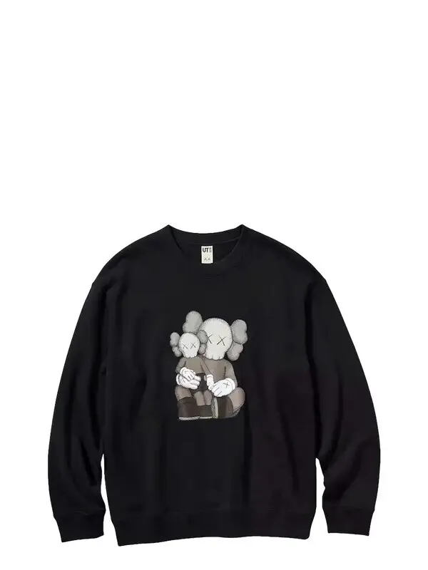 KAWS X Uniqlo Graphic Print Sweatshirt - Black