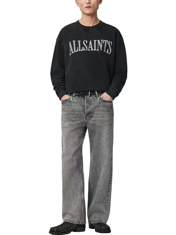 ALLSAINTS Dash Logo Embroidered Sweatshirt - Black