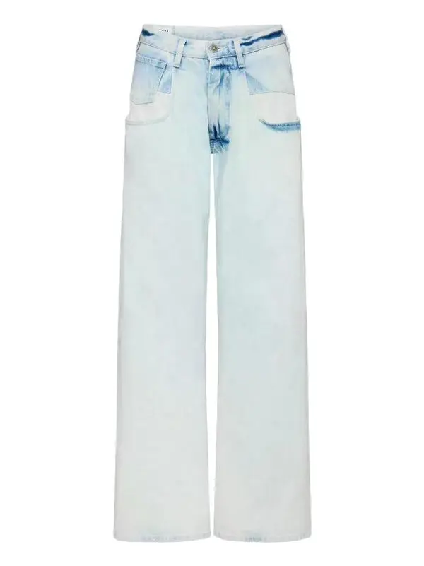 MAISON MARGIELA Bleached Effect Wide Leg Jeans - Blue