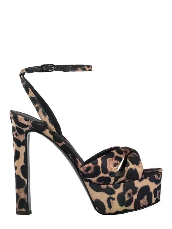 LE SILLA Odette Leopard-print Sandals - Neutrals