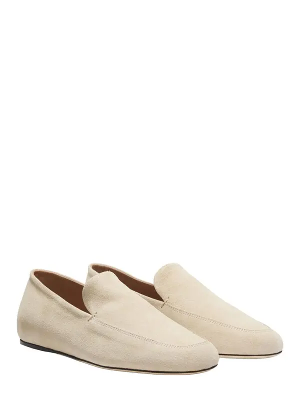 BOSS Suede Loafers With Leather Outsole - Light Beige