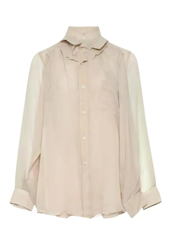 Comme Des Garçons Sheer Layered Shirt - Neutrals
