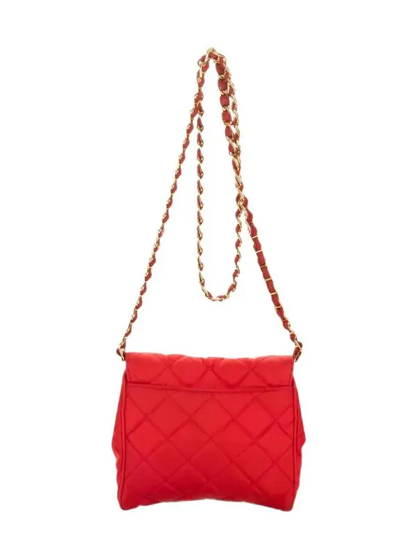 Prada Tessuto Quilted Cross Body Bag - Red
