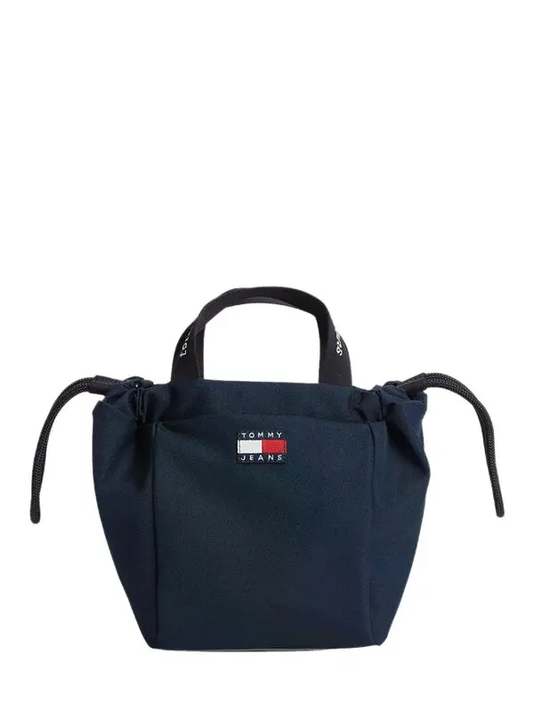 Tommy Hilfiger Logo Patch Drawstring Shoulder Bag - Blue