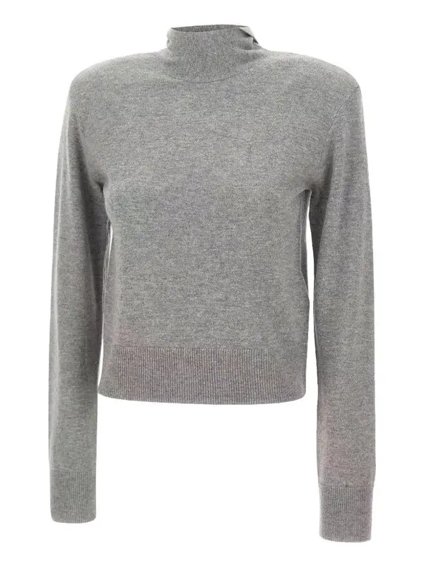 ROTATE BY BIRGER CHRISTENSEN Padded Shoulder Sweater - Grey