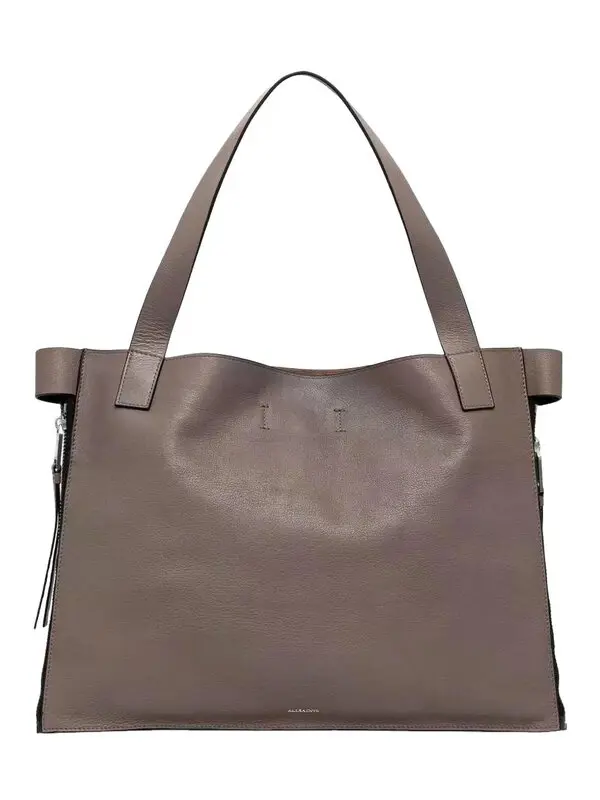 ALLSAINTS Marlo Leather Side-zip Tote Bag - Brown